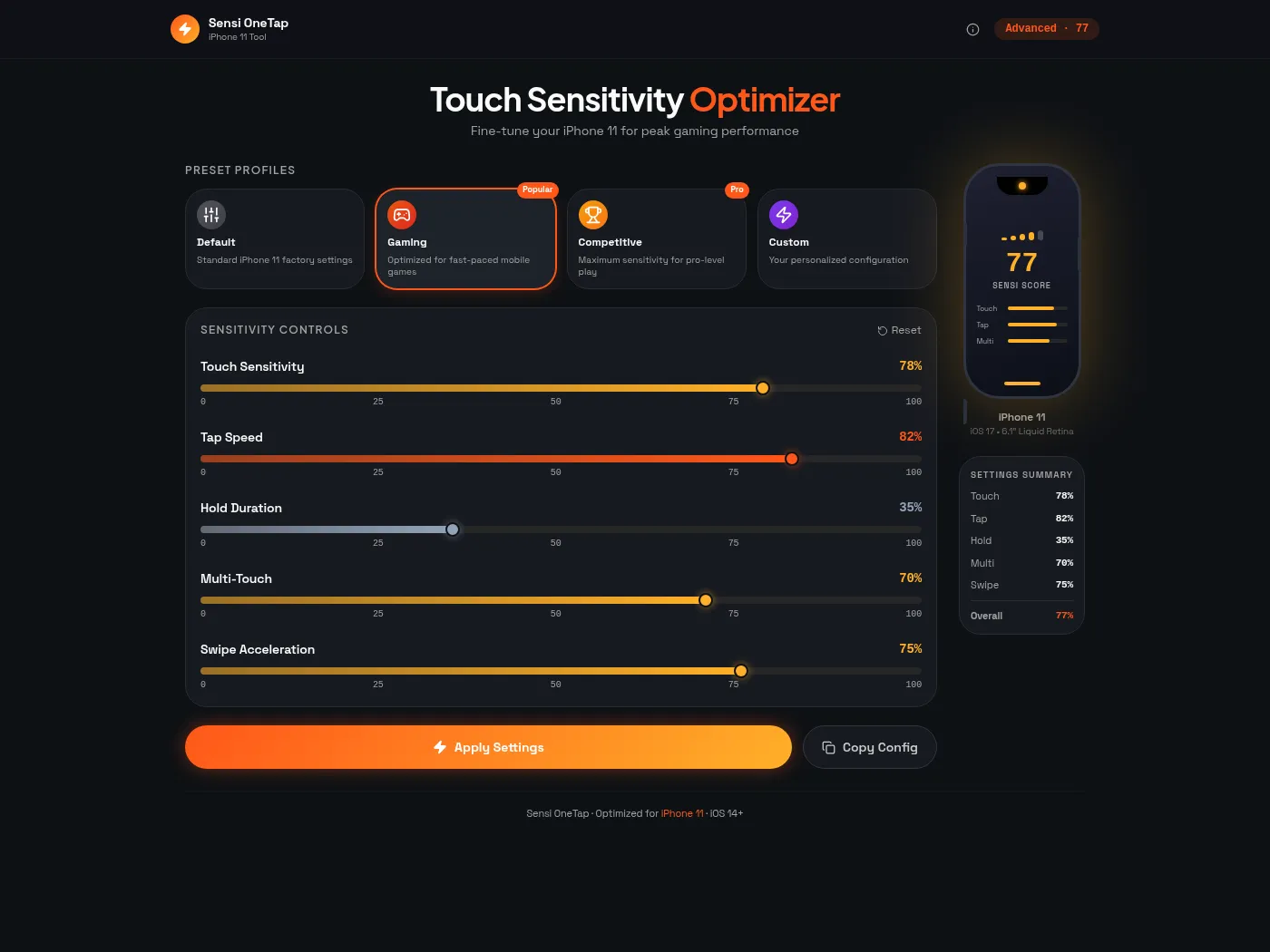 Sensi OneVtTap Tool