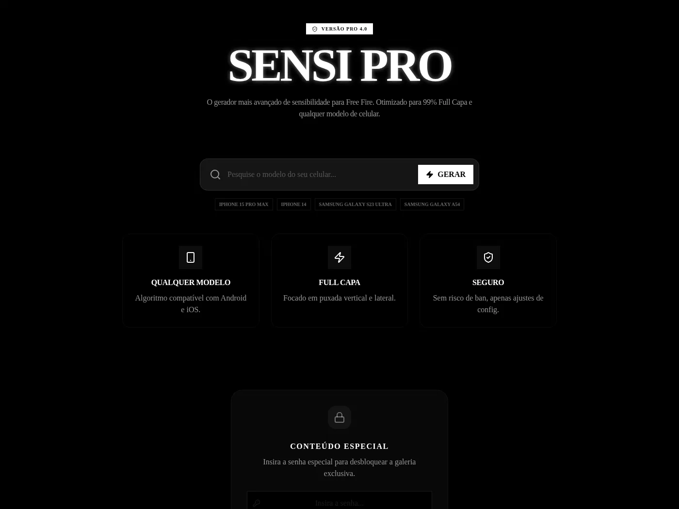 Sensi Pro Gerador FF