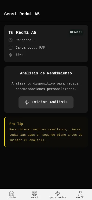 Sensi Setup for Redmi A5