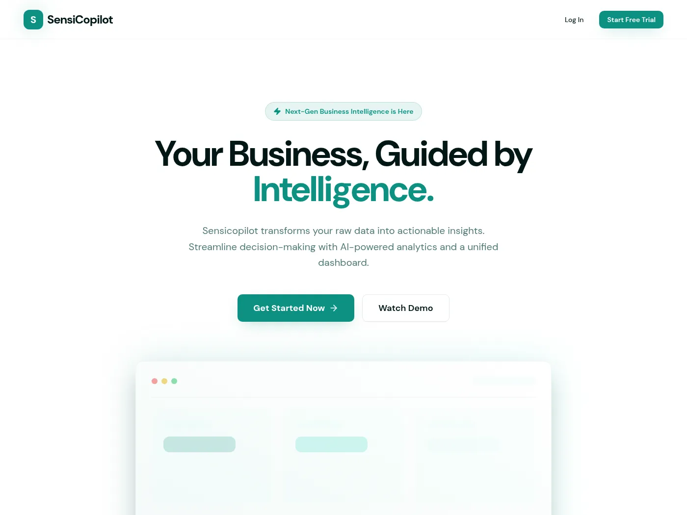Sensicopilot AI Dashboard