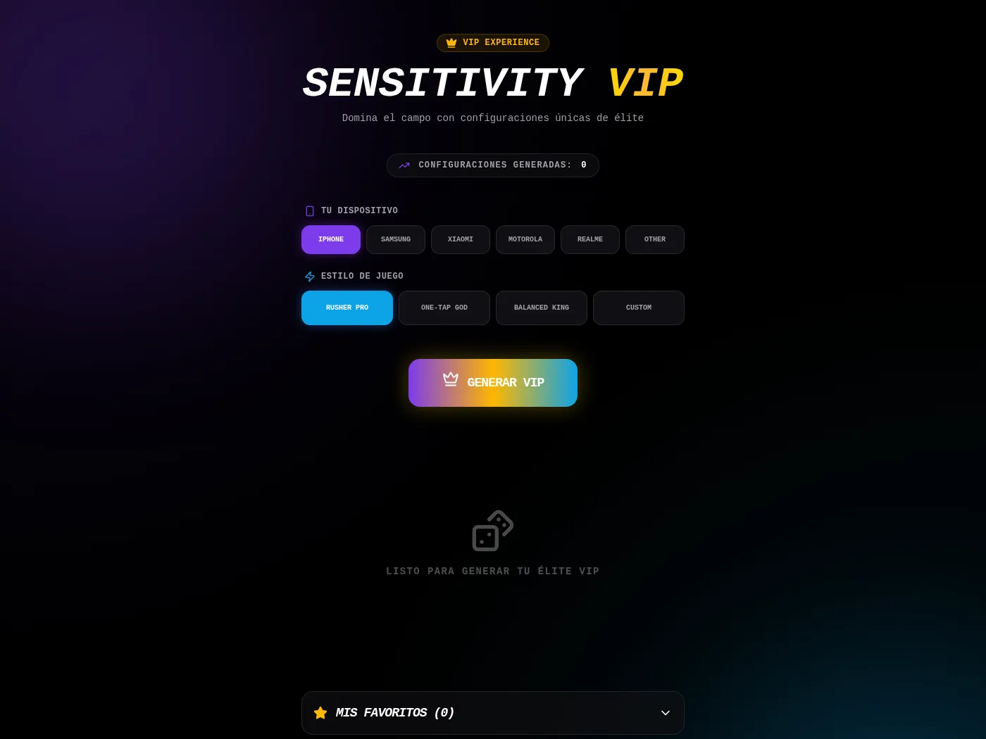 Sensitivity VIP Generator