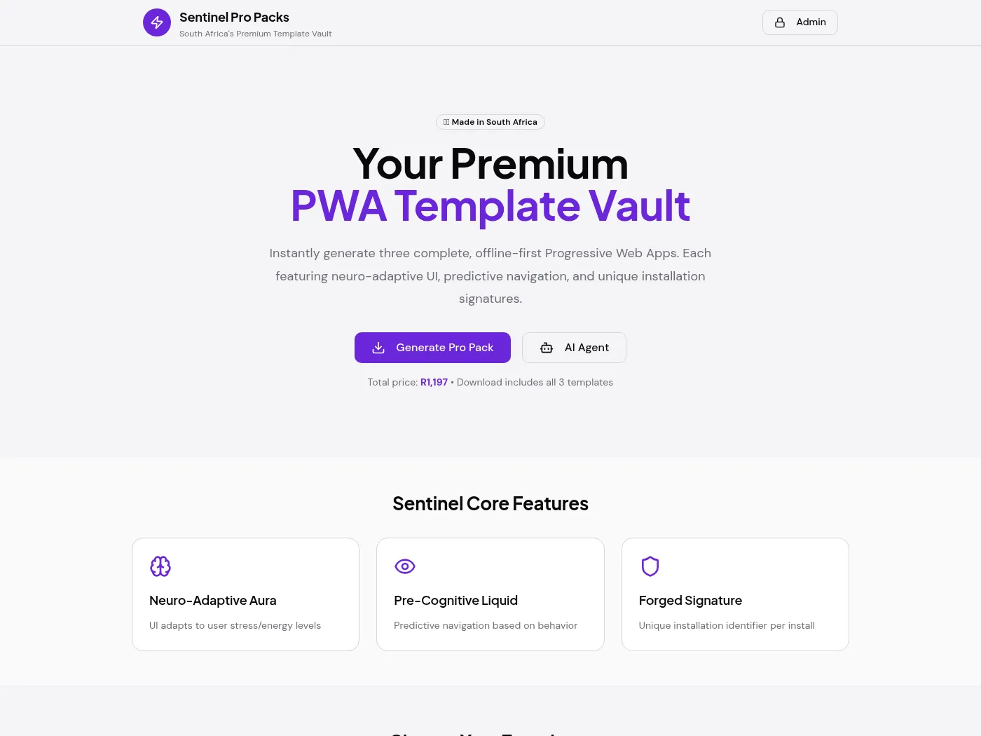 Sentinel Pro Packs