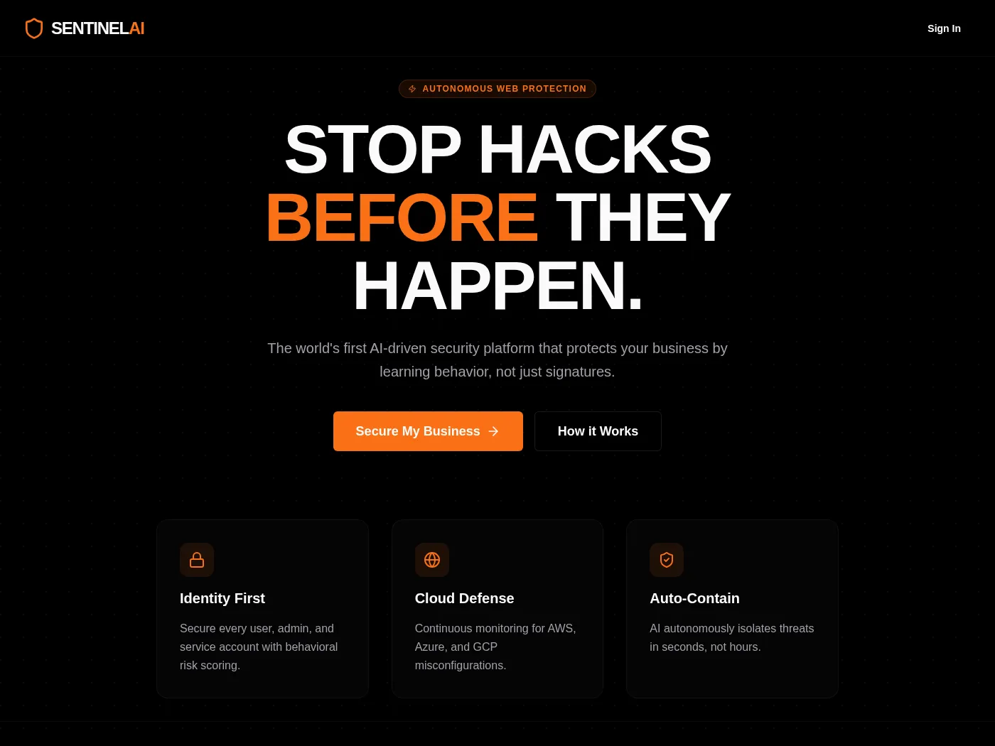 SentinelAI Security Platform