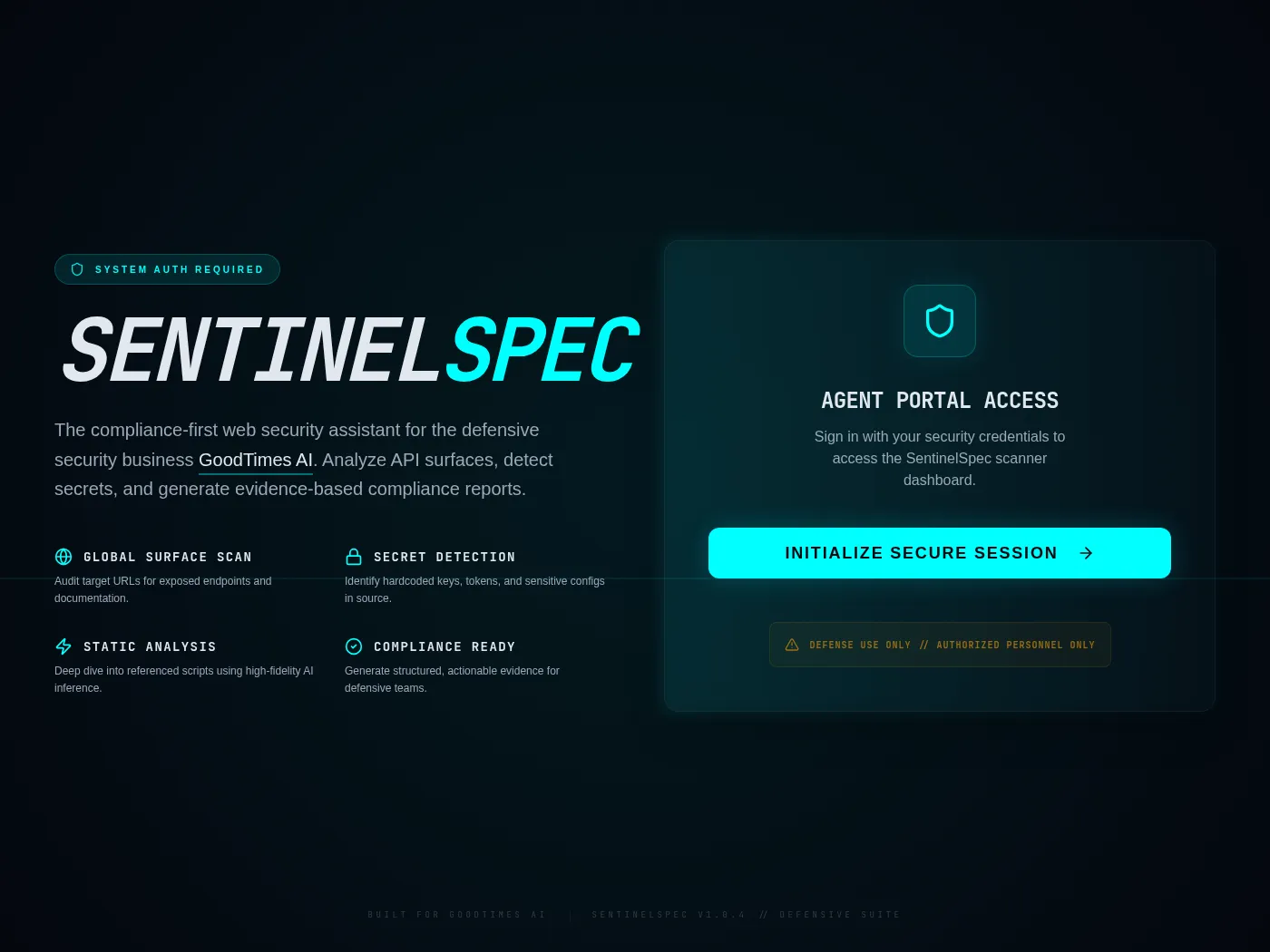 SentinelSpec Security Scanner
