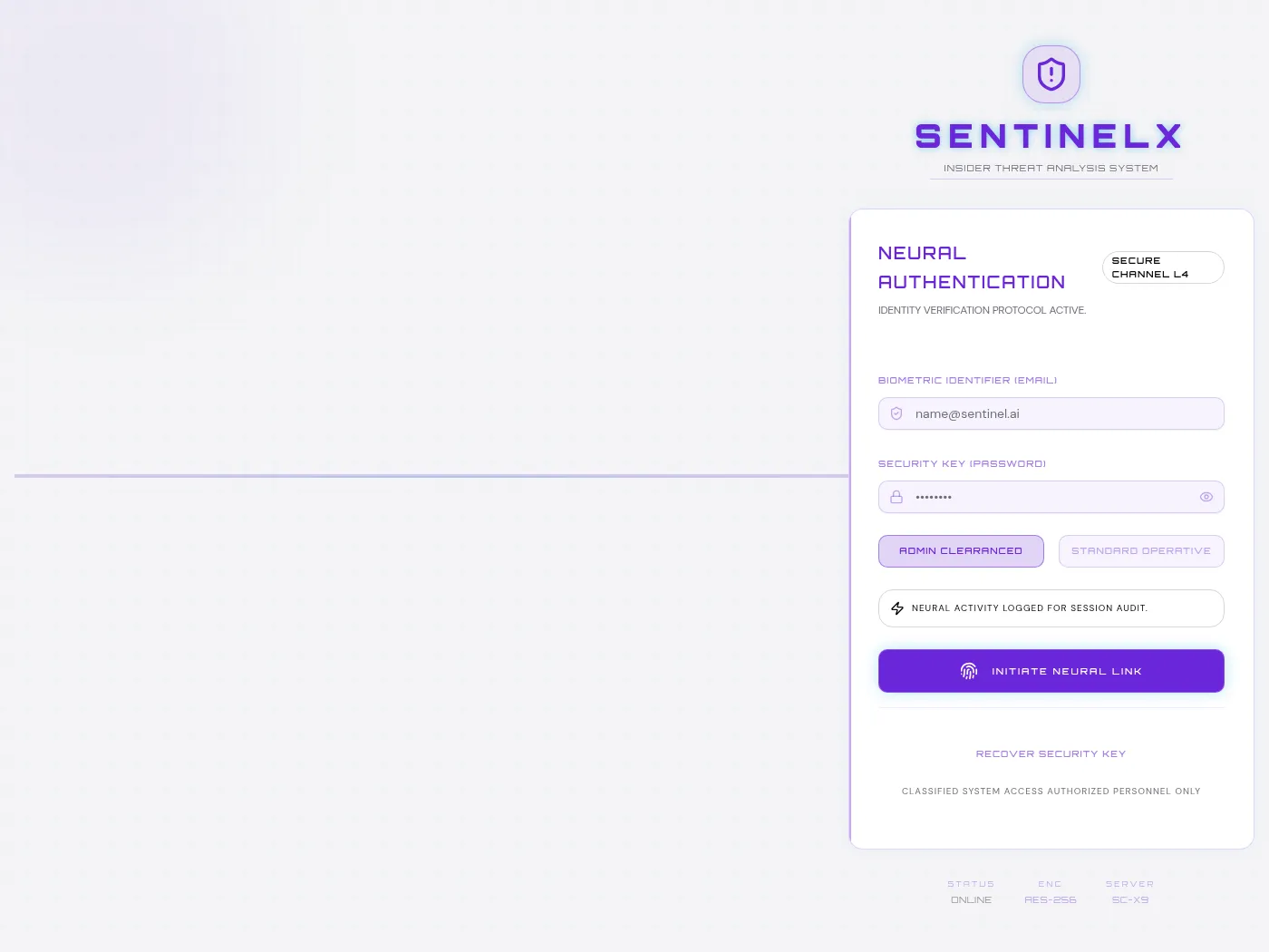 SentinelX Insider Threat AI