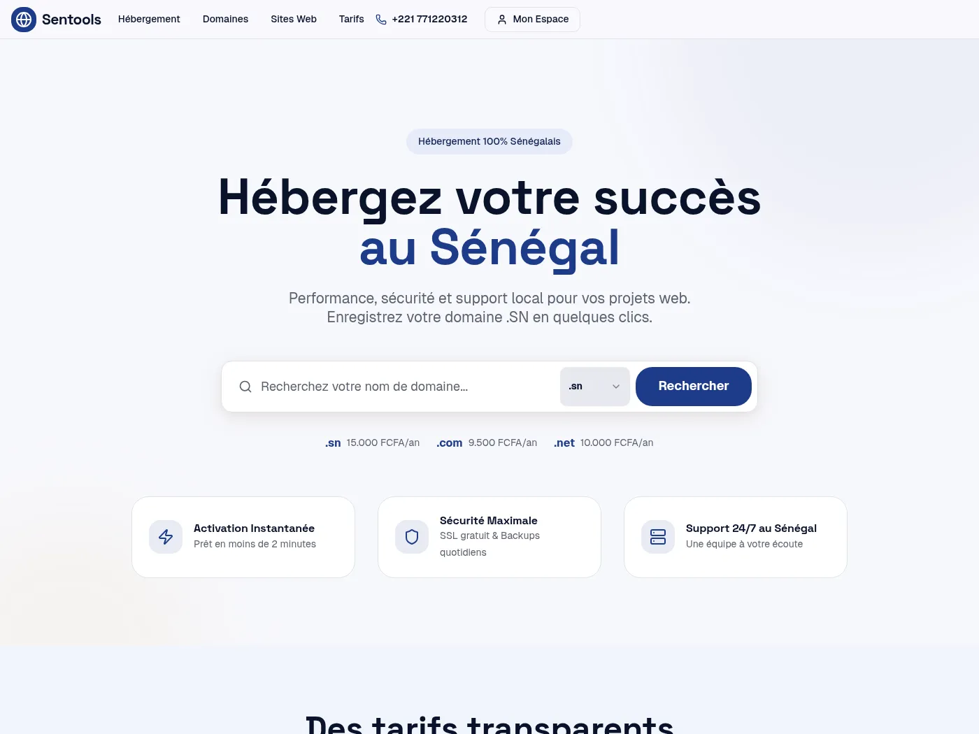 Sentools Sénégal Hosting