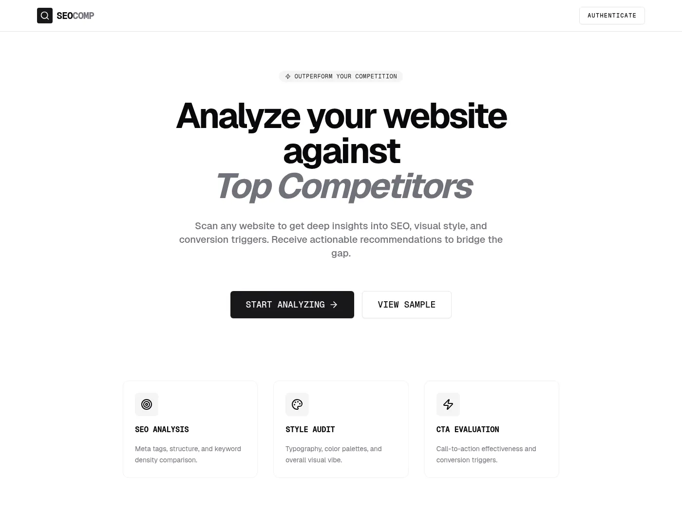 SEO Competitive Analyzer
