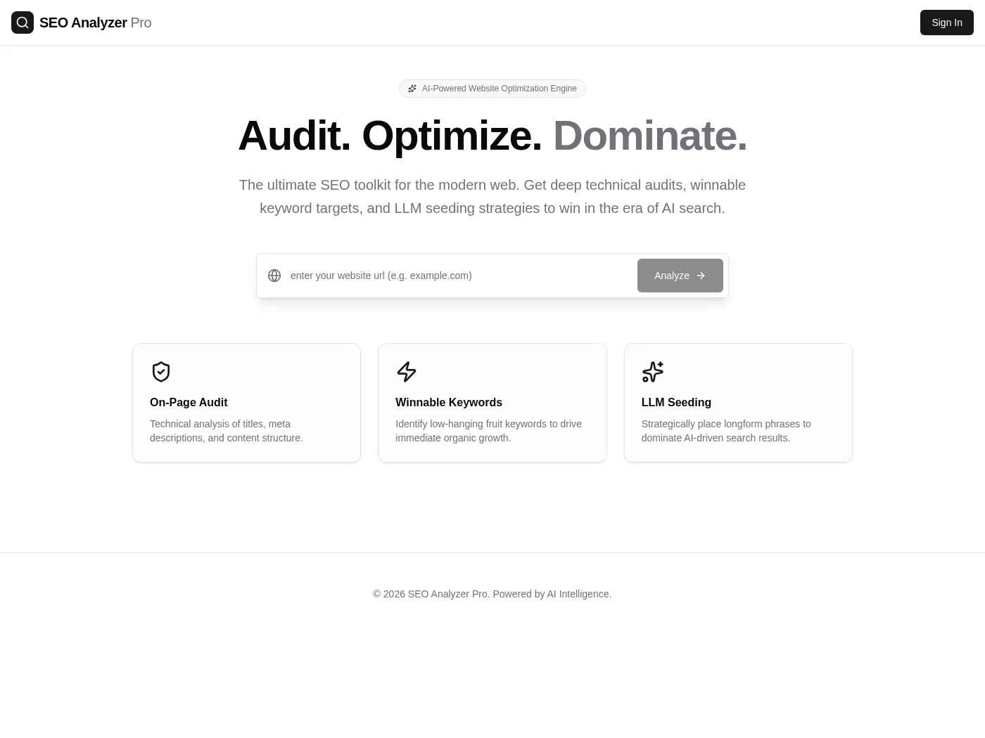 SEO Analyzer Pro