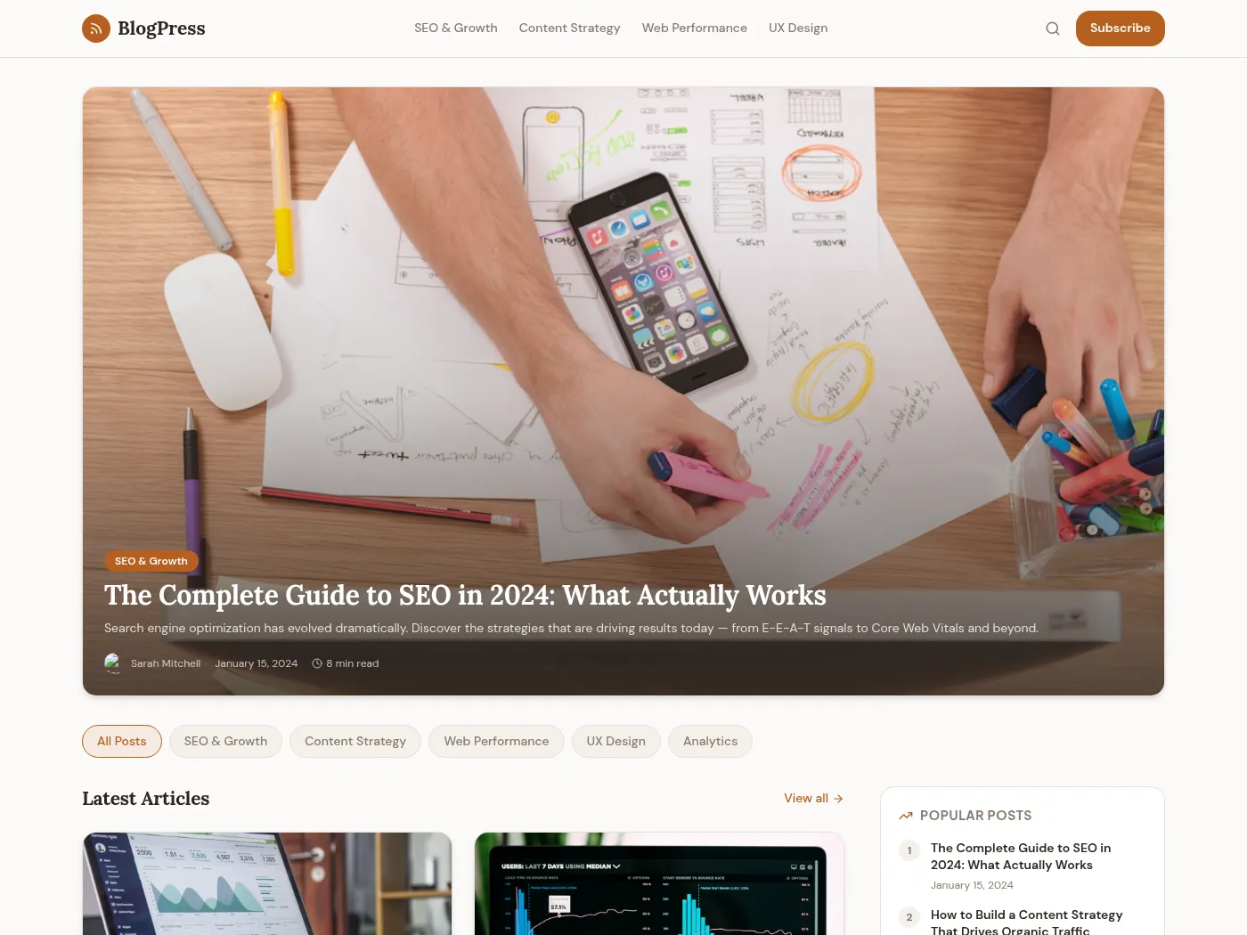 SEO Blogger Template