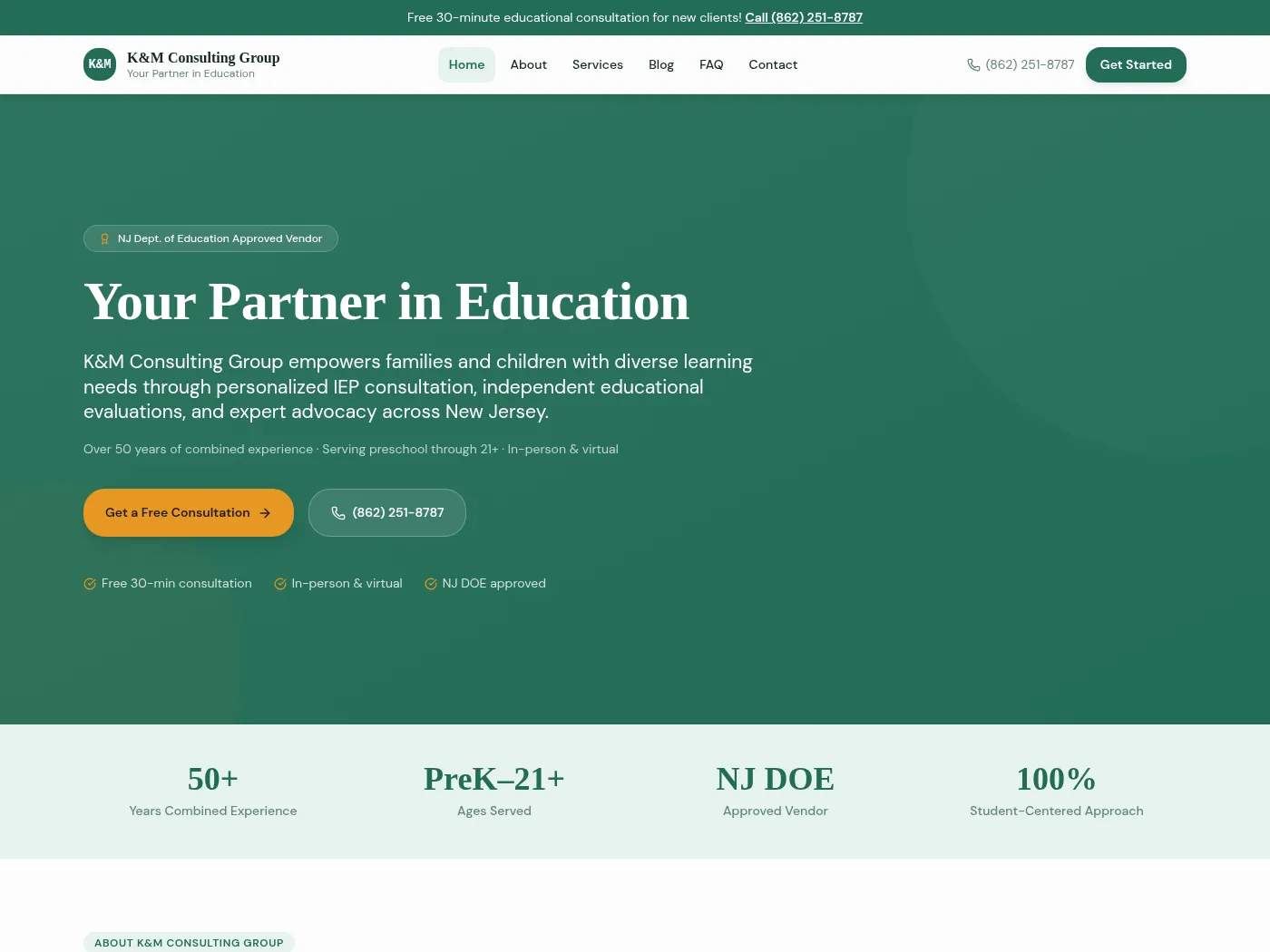 KM Consulting Group SEO Site