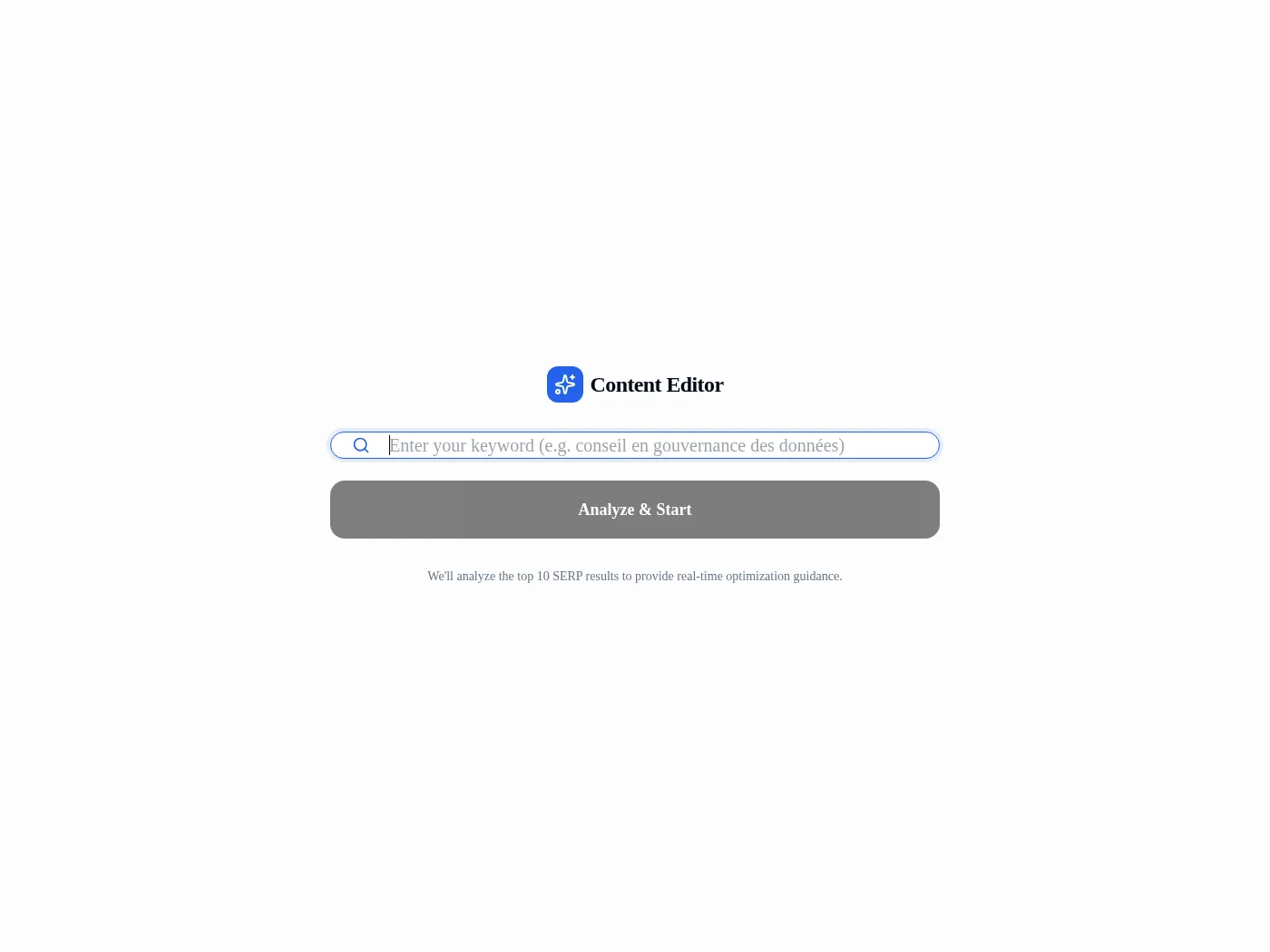 Content Score Editor