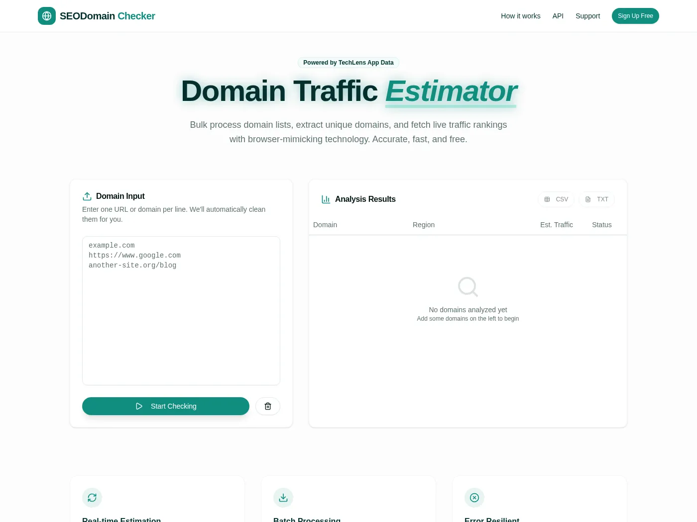 SEODomain Traffic Checker