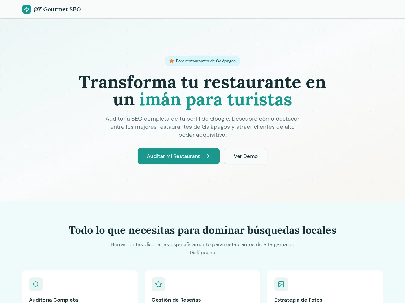 ØY Gourmet SEO Dashboard