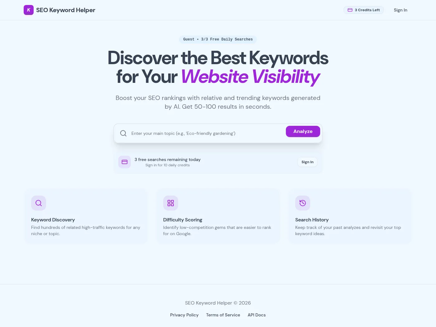 SEO Keyword Helper