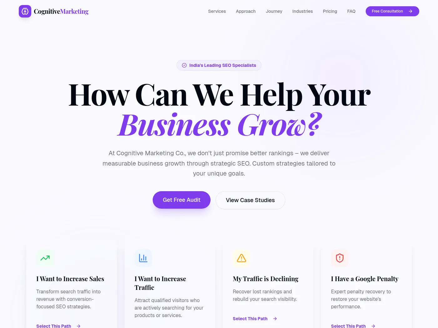 Cognitive SEO Landing Page
