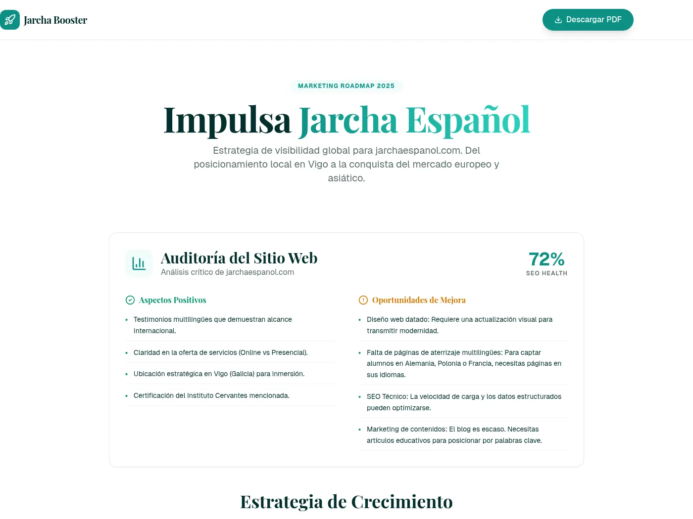 Spanish Learning Web Booster