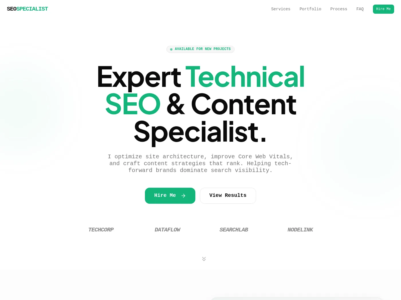 SEO Specialist Portfolio
