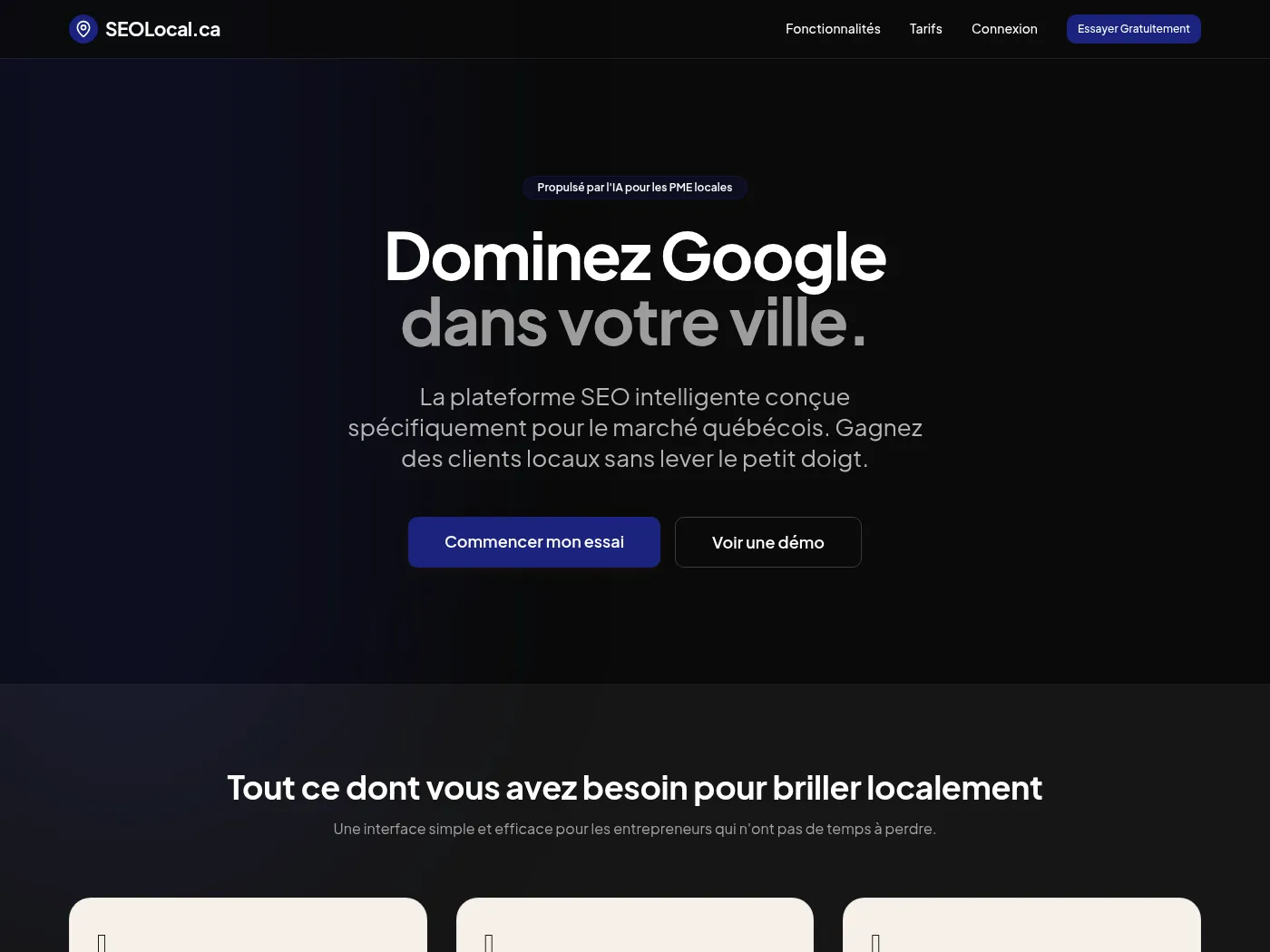 SEOLocal.ca Dashboard