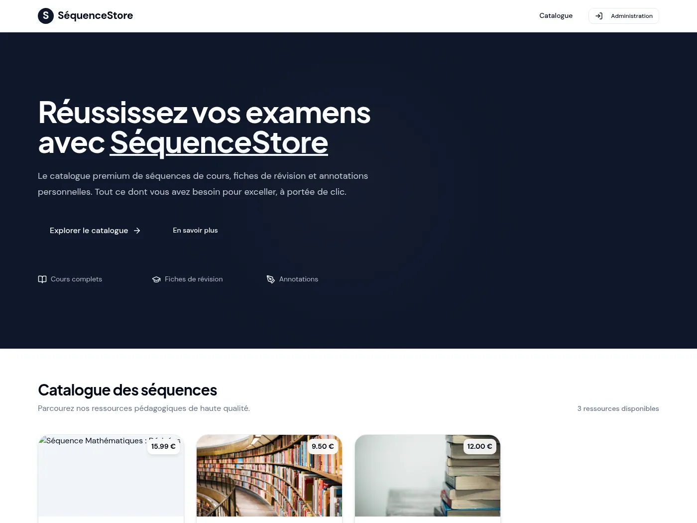 SéquenceStore Webfront