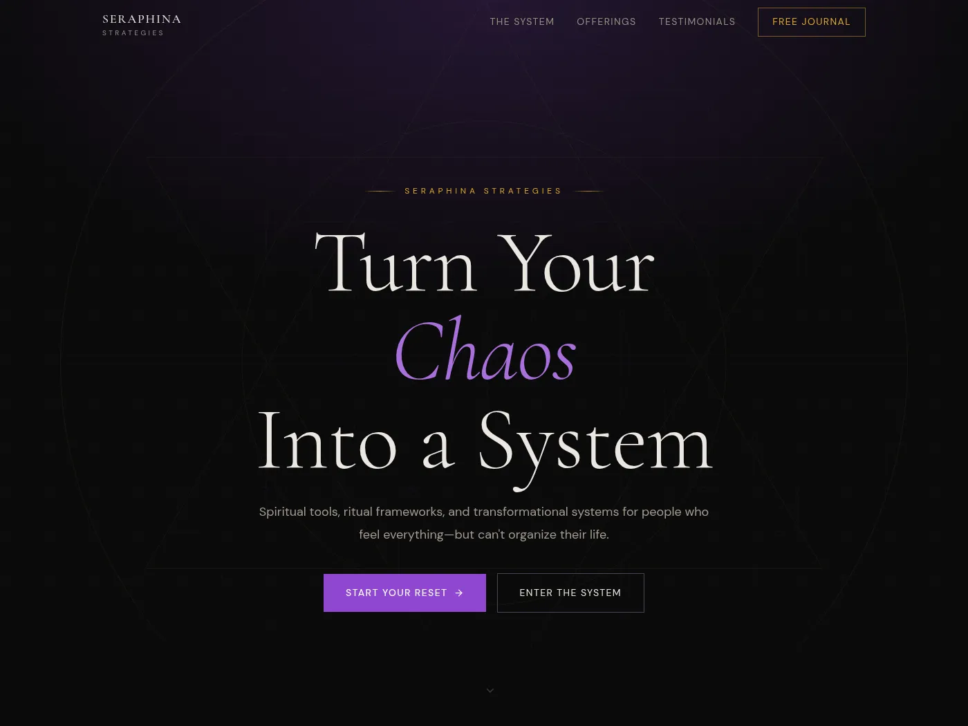 Seraphina Strategies Web Portal