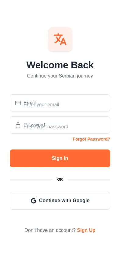 Serbisch Sprachlern App