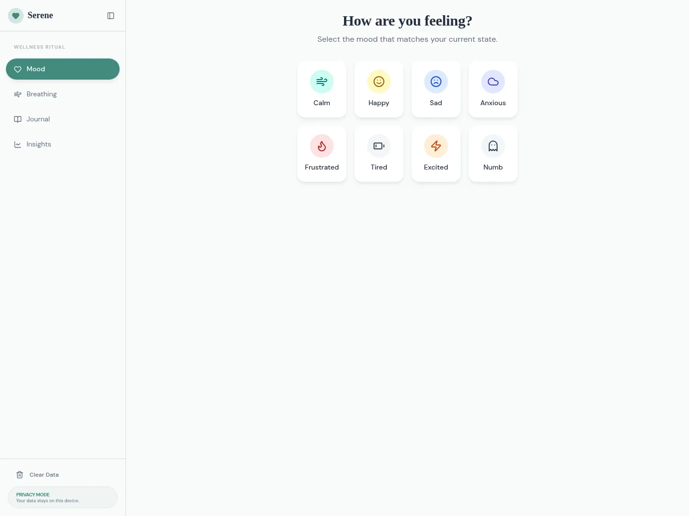 Serene Wellness App