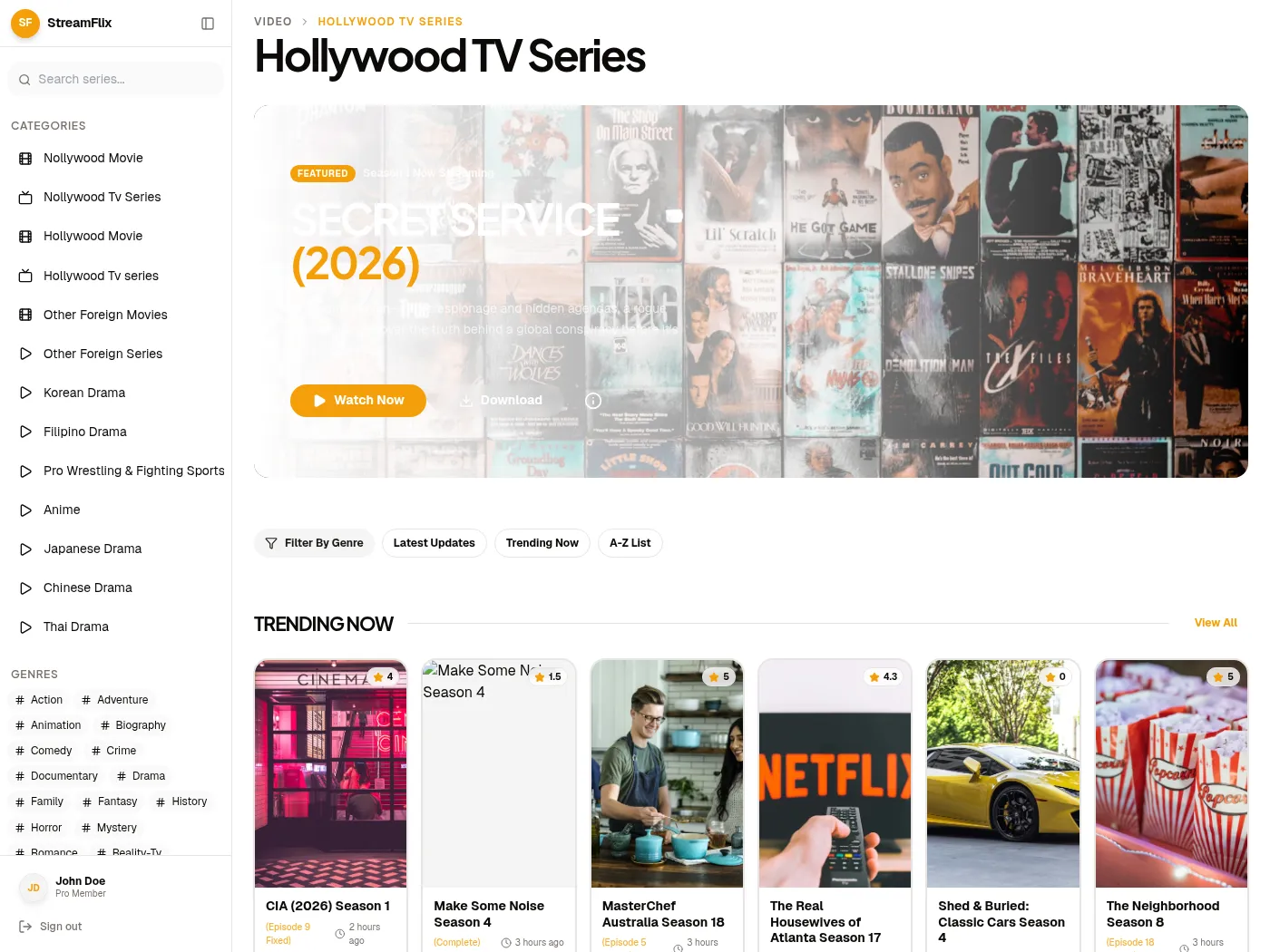 StreamFlix Series Hub