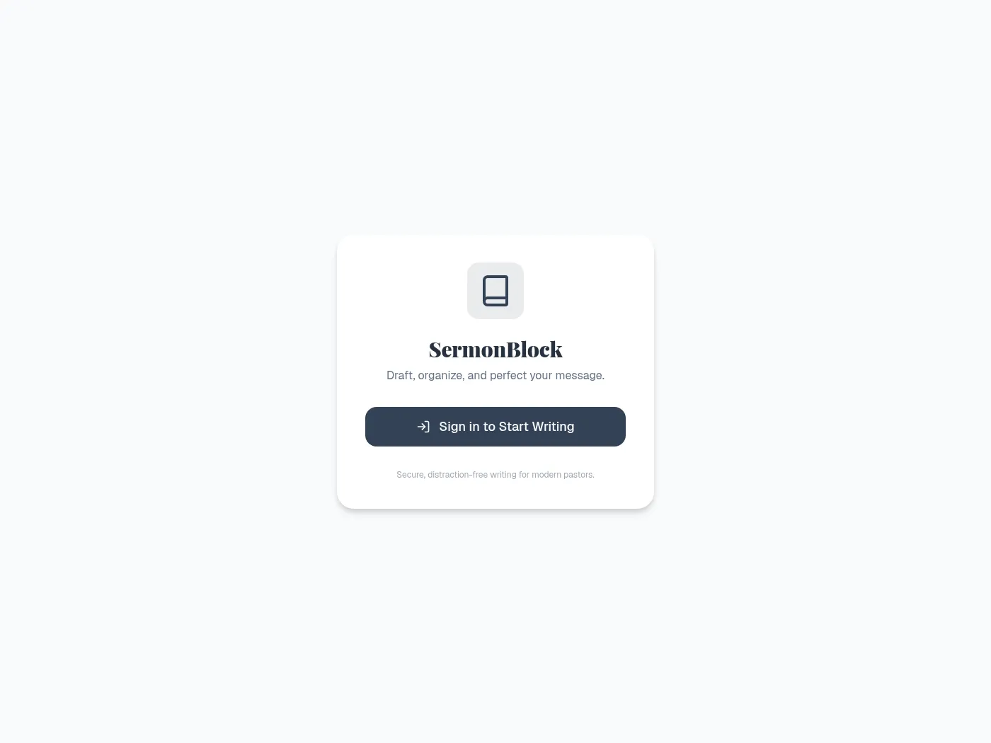 SermonBlock Writer