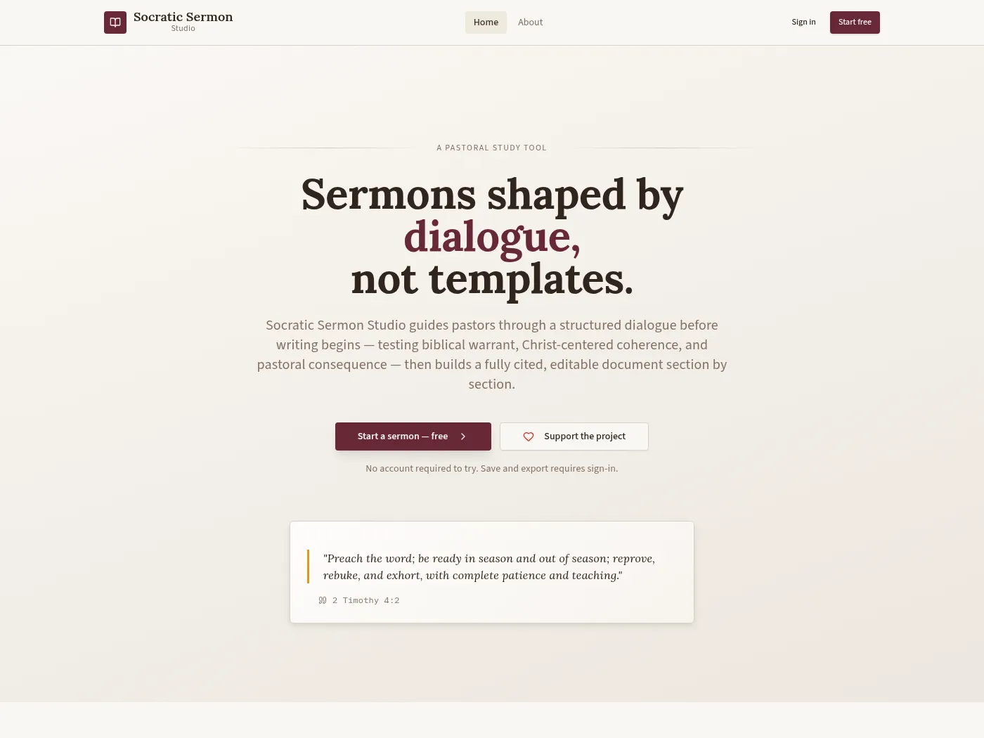Socratic Sermon Studio