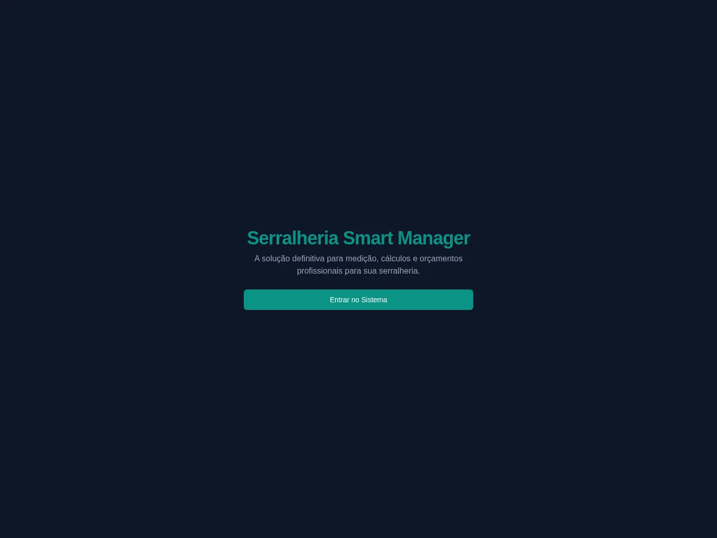 Serralheria Smart Manager