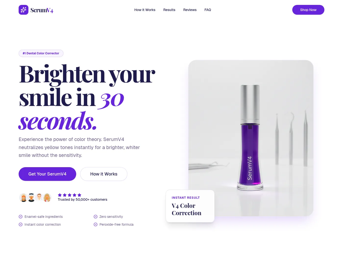 SerumV4 Dental Landing