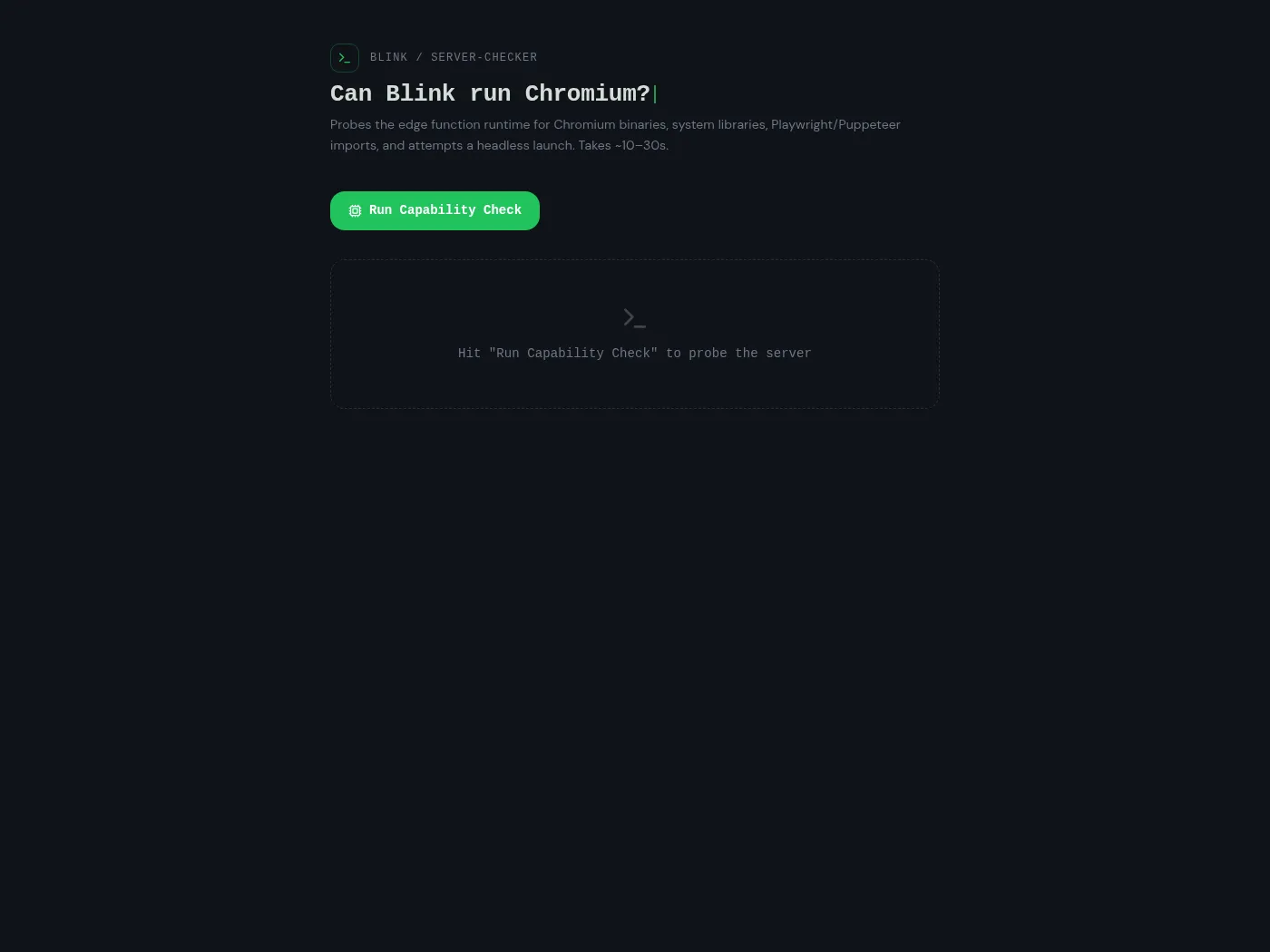Blink Server Checker