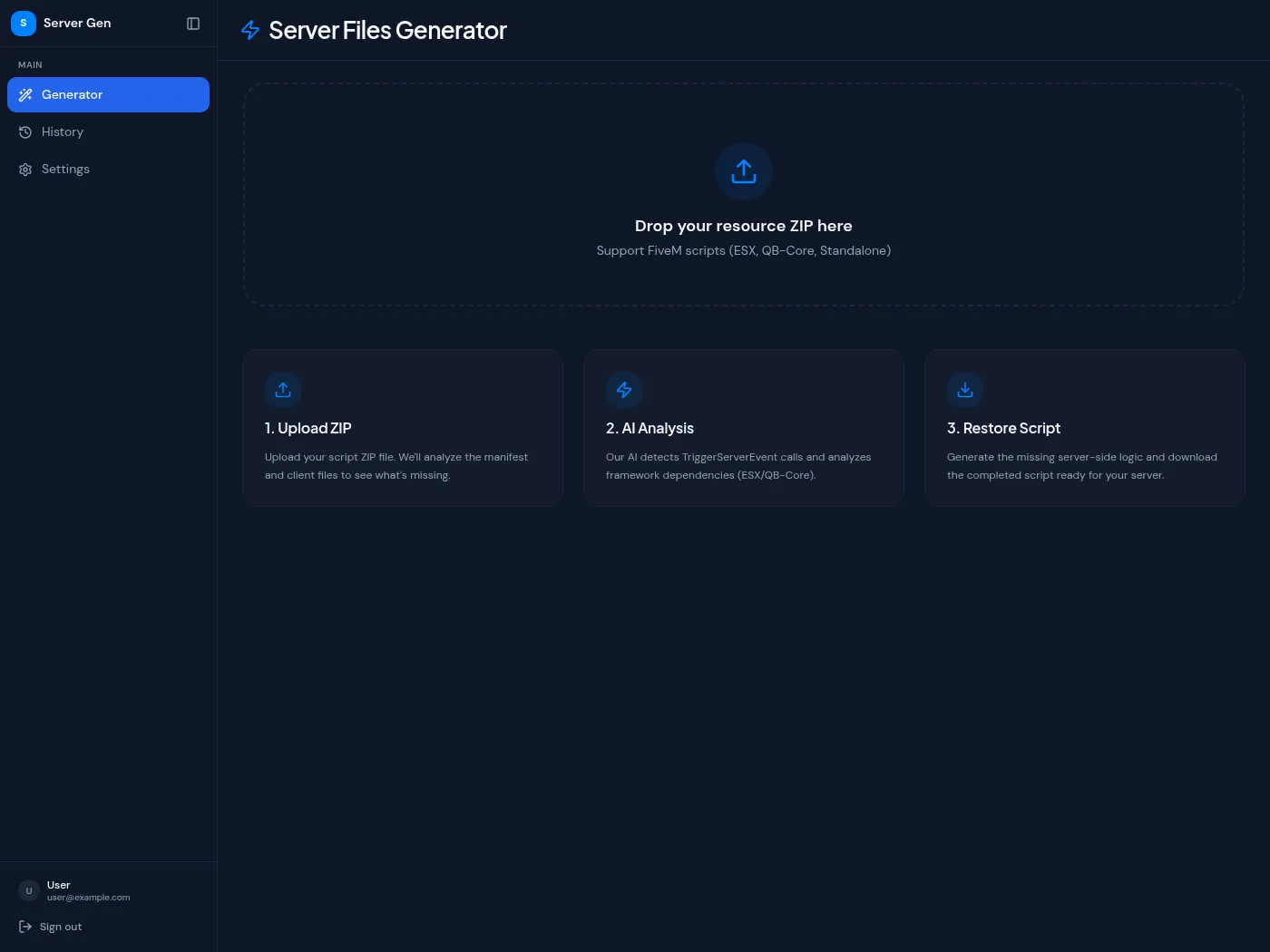 Server Files Generator