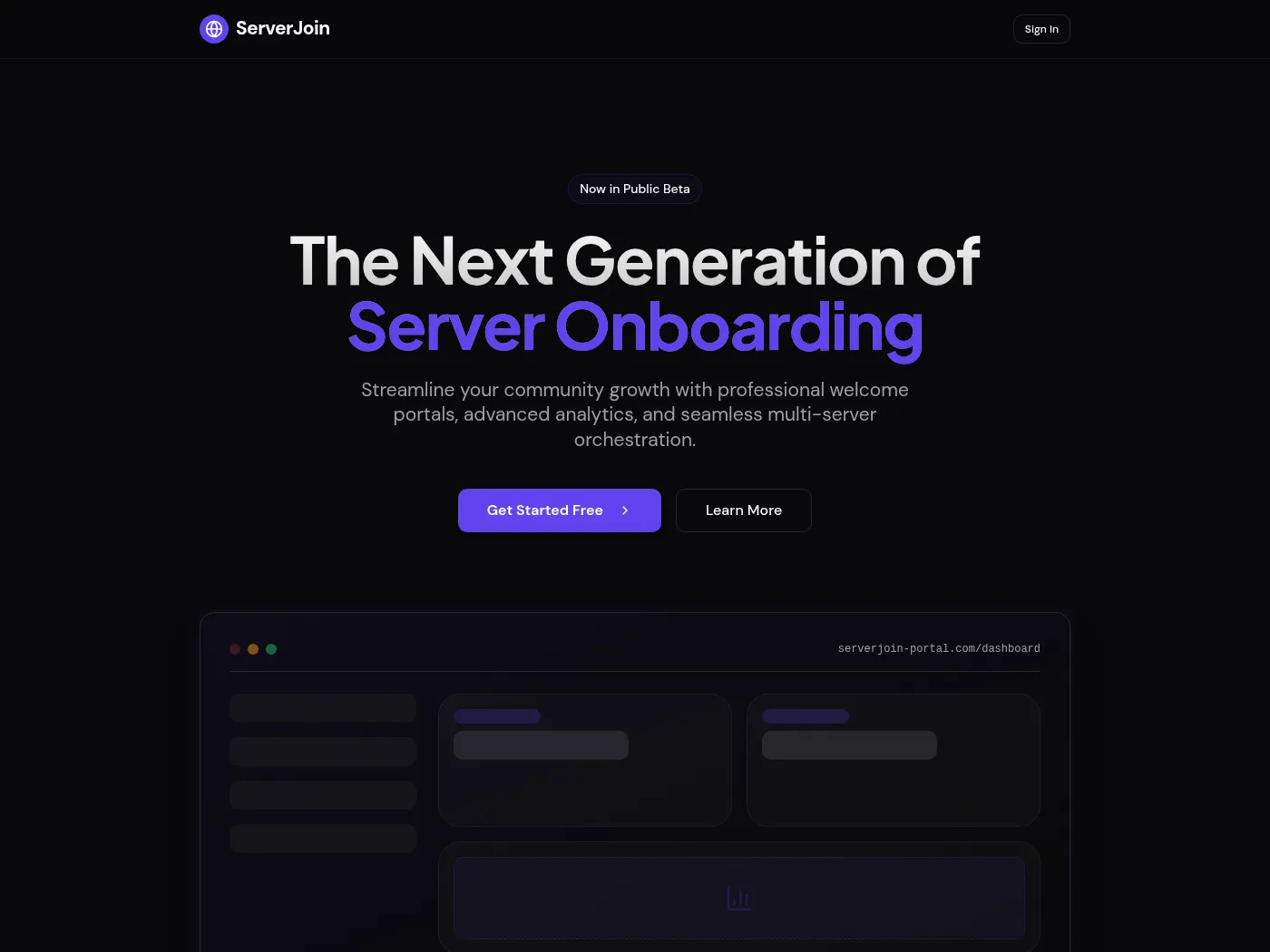 ServerJoin Portal