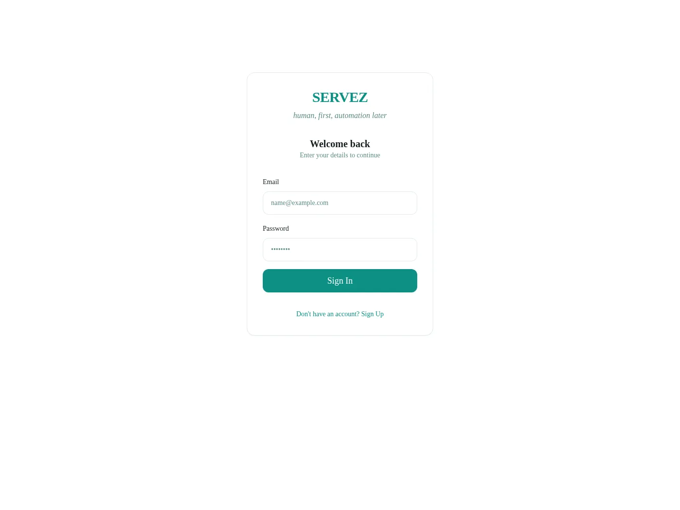 SERVEZ Service Marketplace
