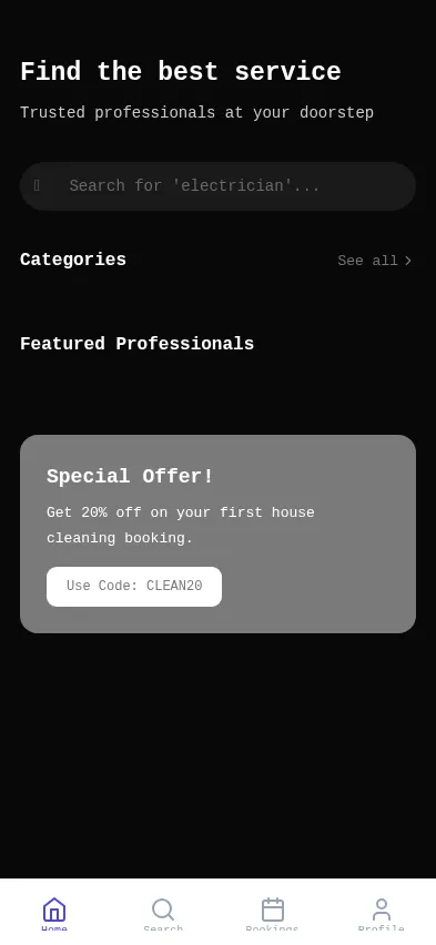 ServEase Booking App