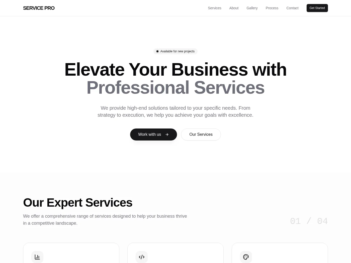 Service Pro Landing