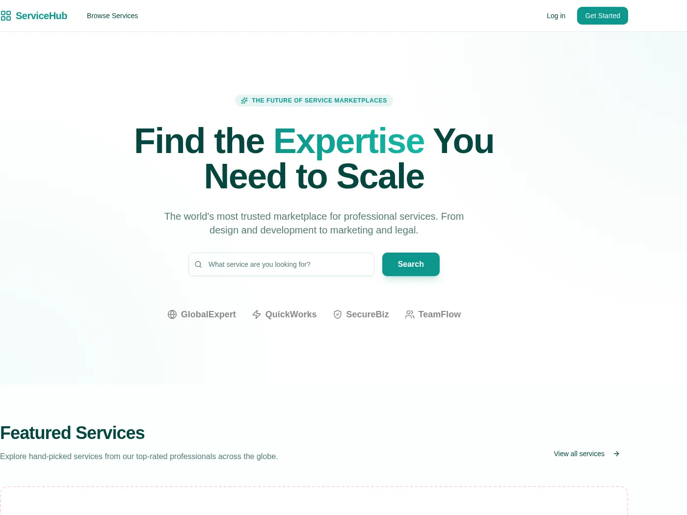 Service Marketplace Website