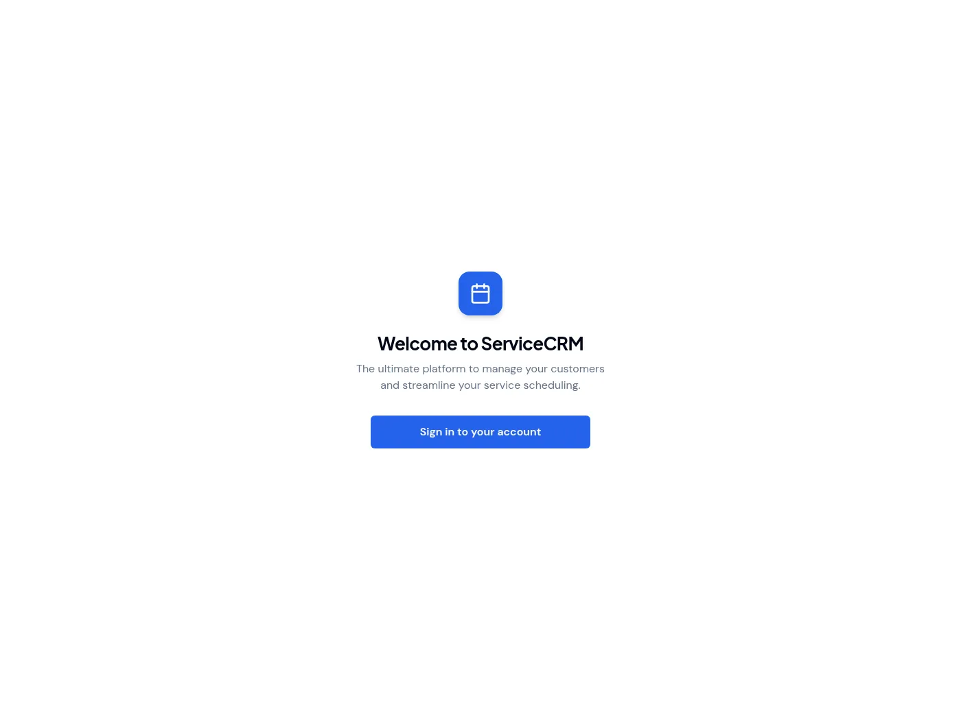 Service Scheduler CRM