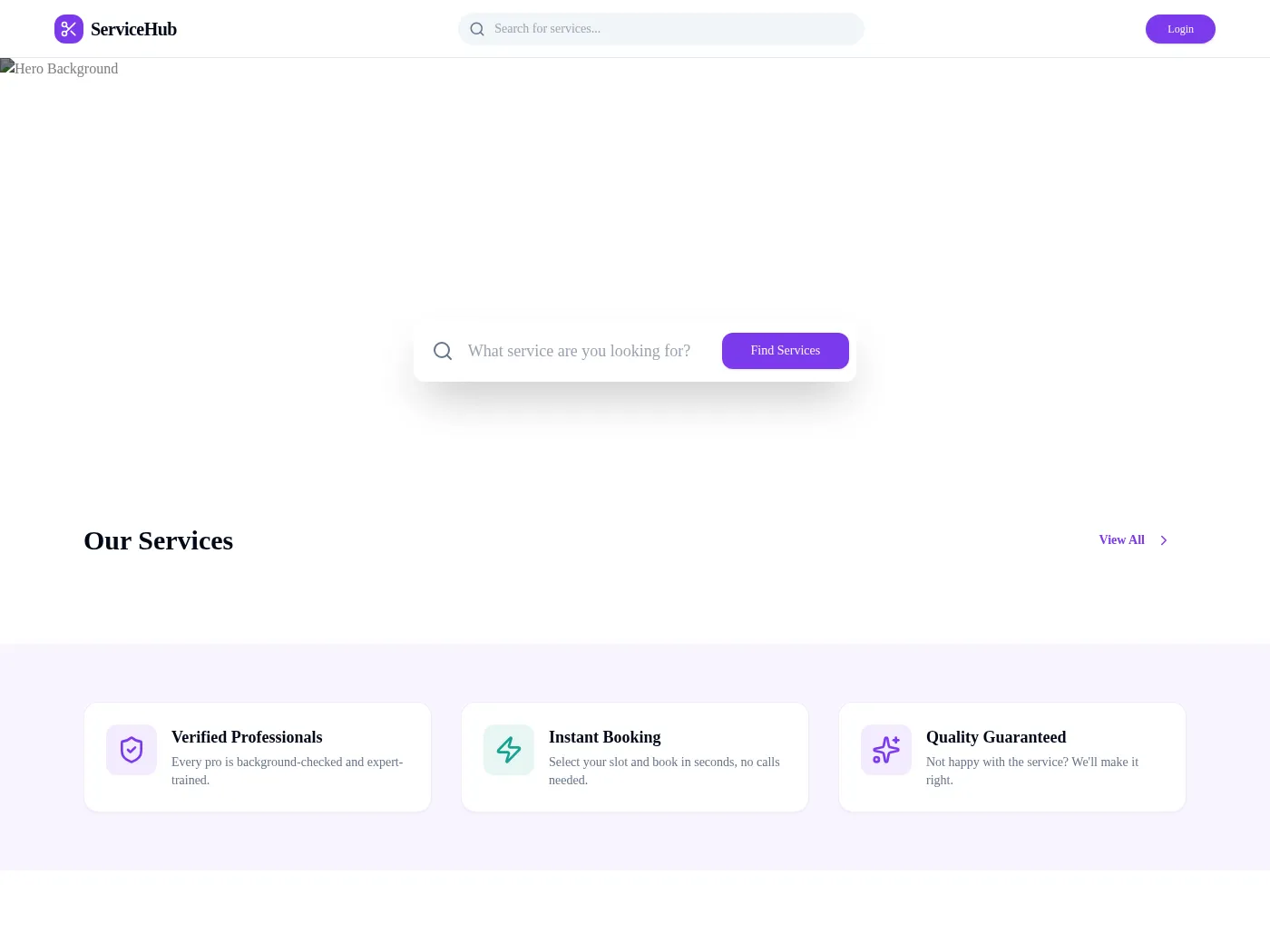 ServiceHub Clone