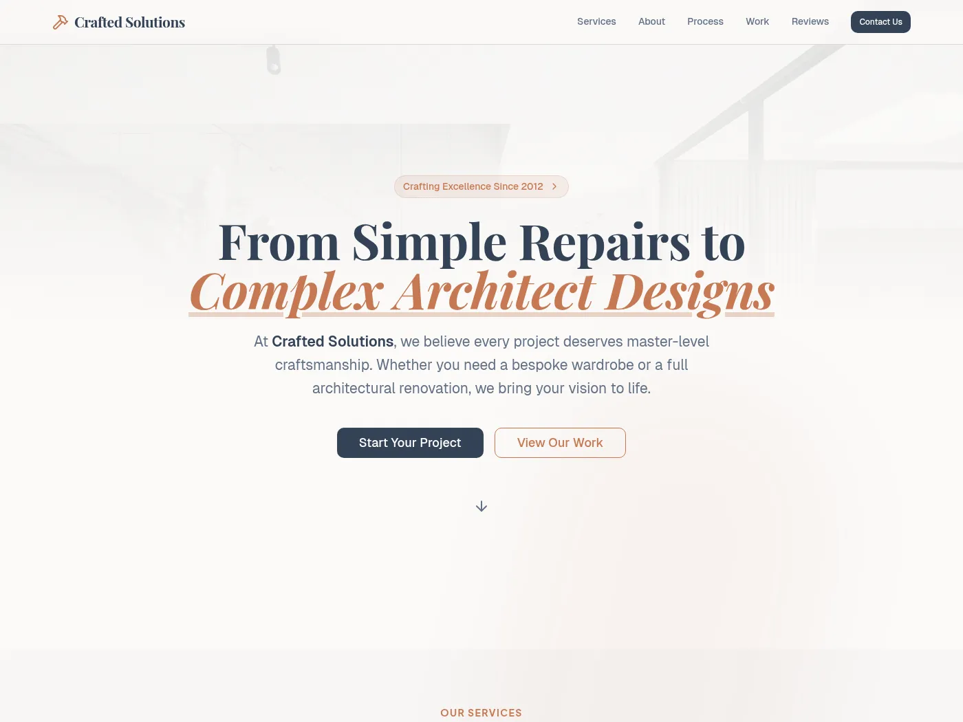 Crafted Solutions Webpage