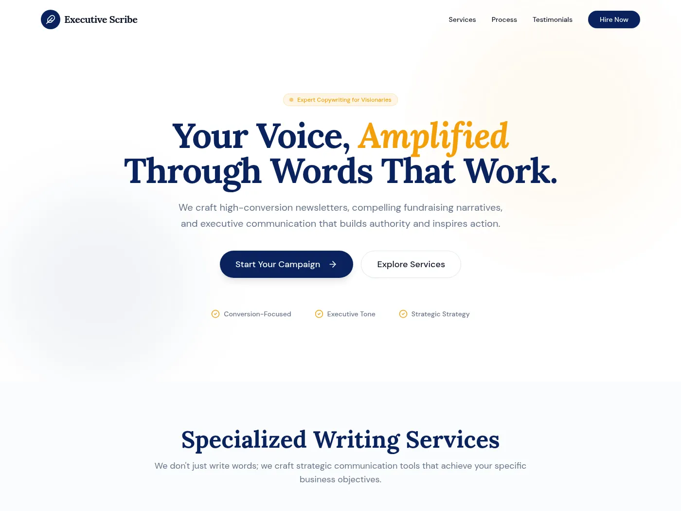 Personal Services Webpage