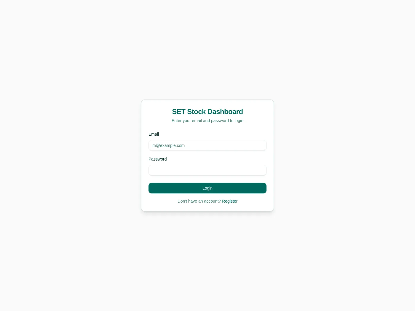 SET Stock Dashboard