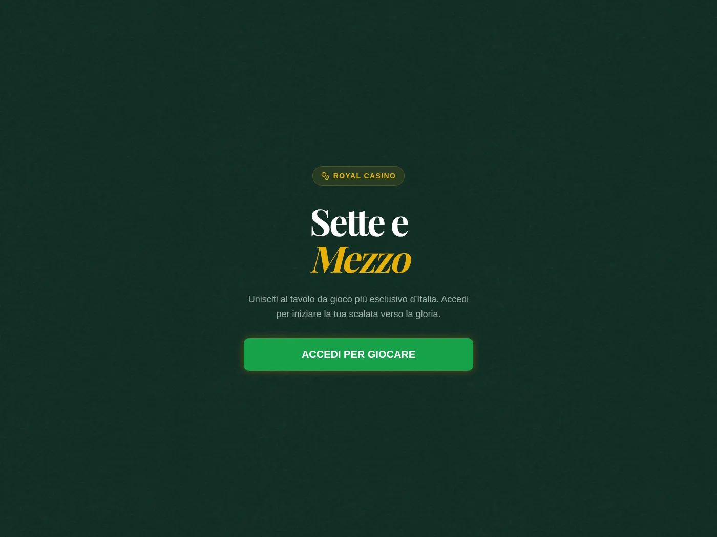 Sette e Mezzo Game