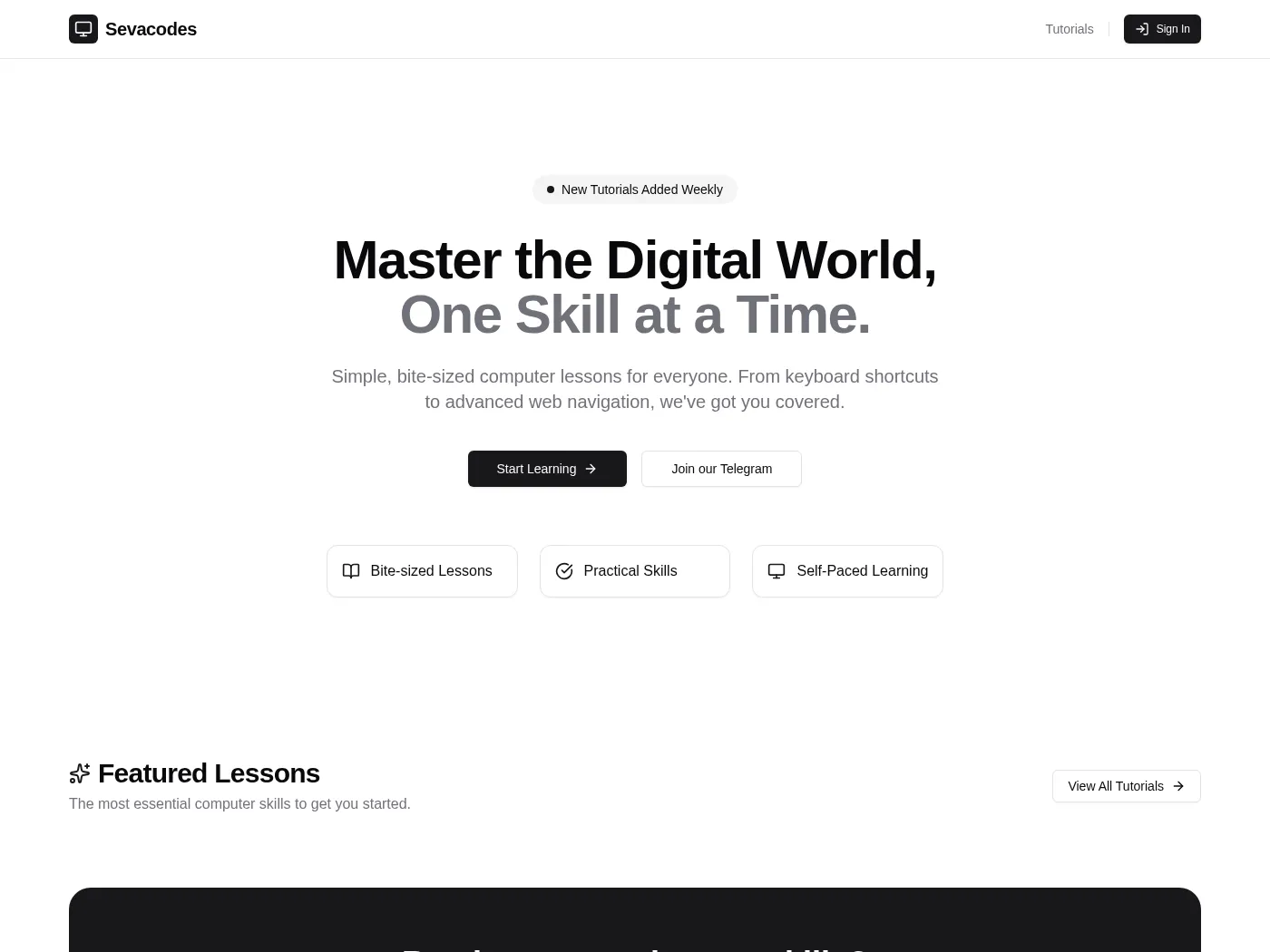Sevacodes Skills Hub