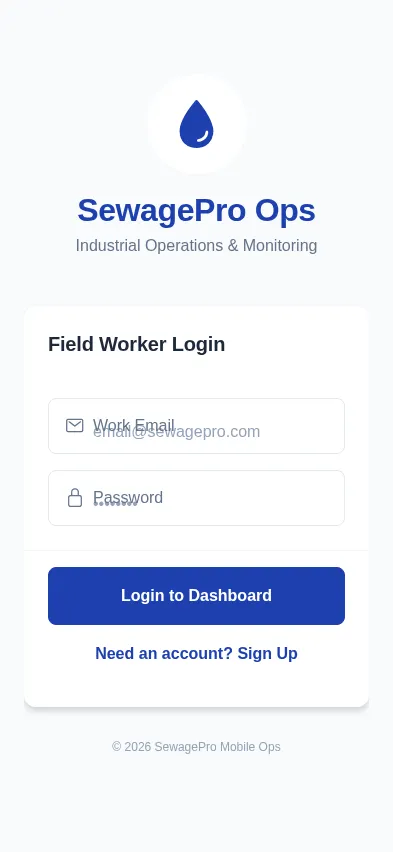 SewagePro Mobile Ops