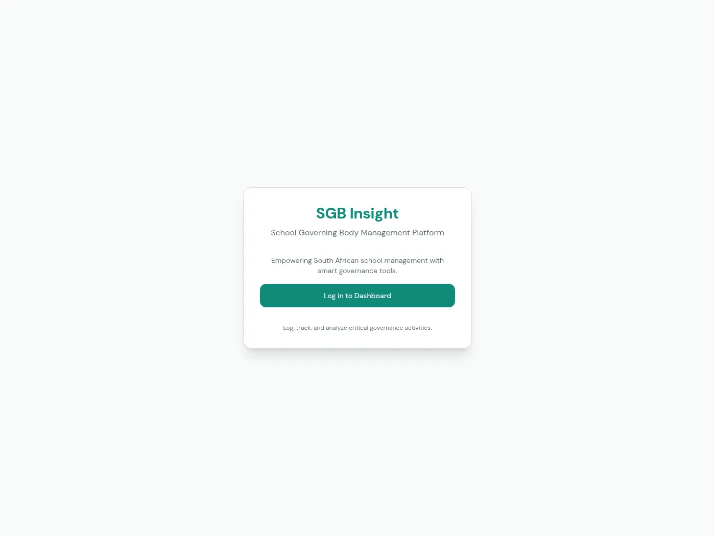 SGB Insight Dashboard