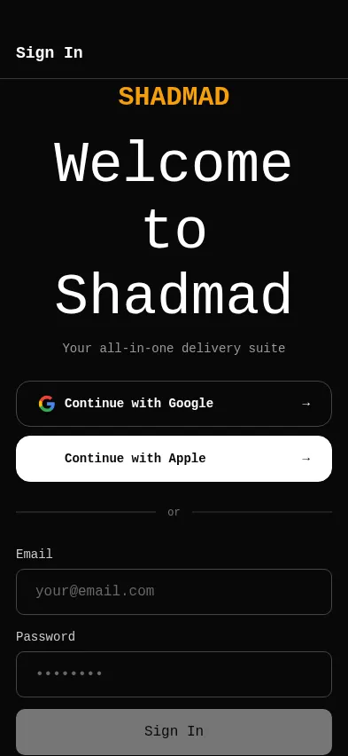 Shadmad Delivery Suite