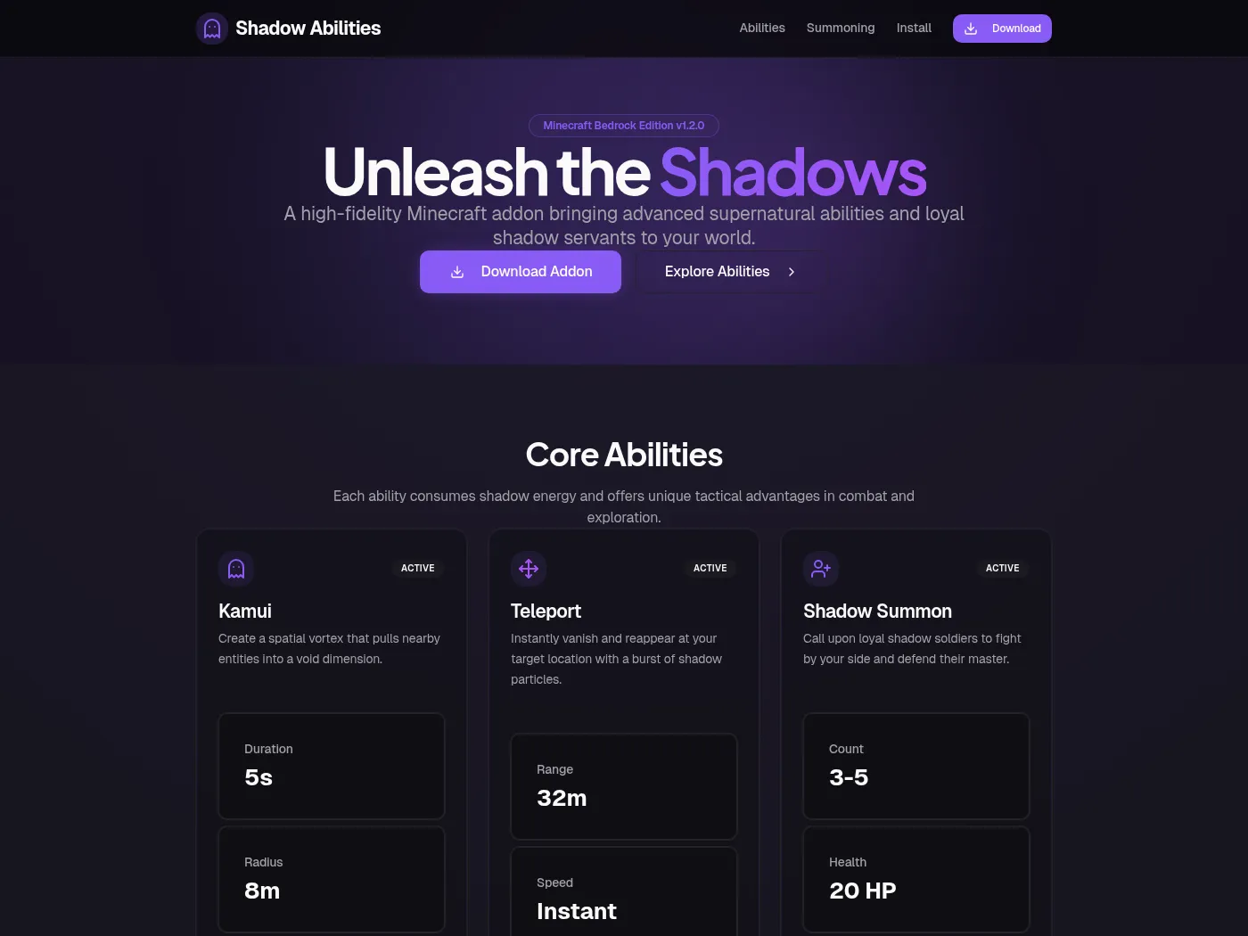 Shadow Abilities Addon