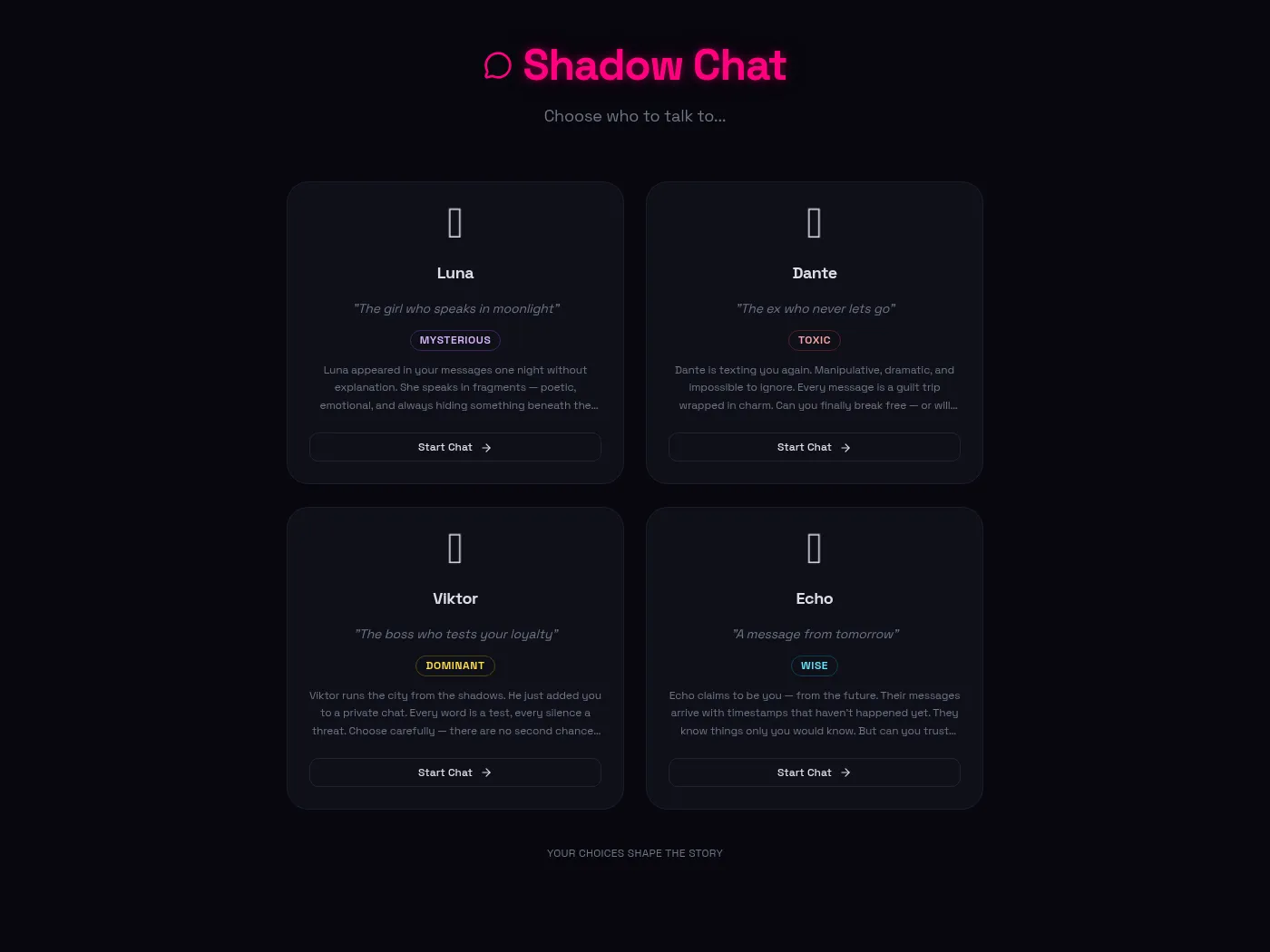 Shadow Chat Roleplay Game